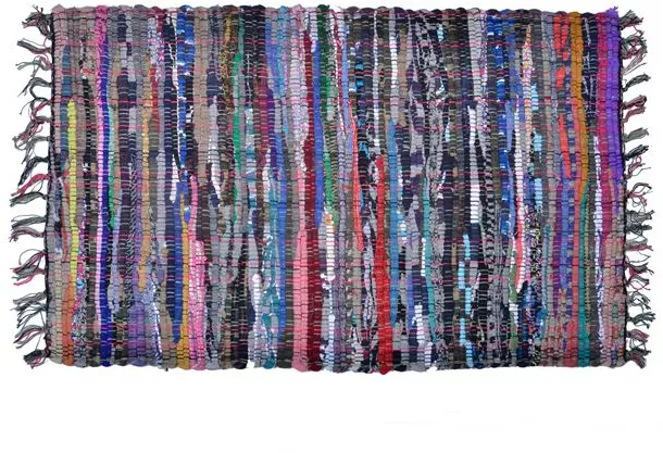 Covor tesut din bumbac colorat cu franjuri 80x50cm qhze_277914708 - cel.ro