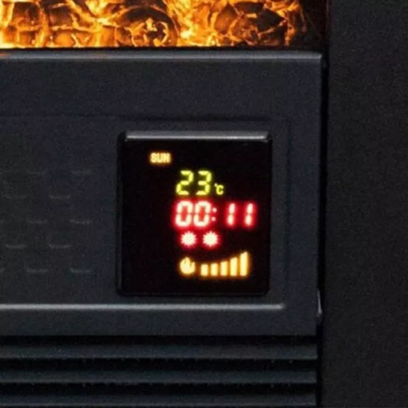 Semineu electric 2 trepte incalzire 1000w/2000w mdf alb telecomanda 5p6 ...