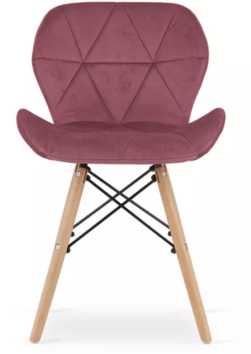 Set 4 Scaune Bucatarie/Dining Kross Catifea Roz Inchis FDY200007519 ...