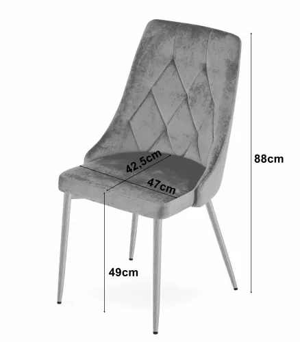 Set 4 Scaune Bucatarie/Dining Teddy Picioare Finisaj Lemn Catifea Roz ...