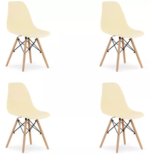 Set 4 Scaune Bucatarie/Dining Velo Bej FDY100007238 - cel.ro
