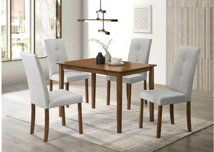 Set masa 4 scaune Dublin Bej UnicSpot 9108240 - cel.ro