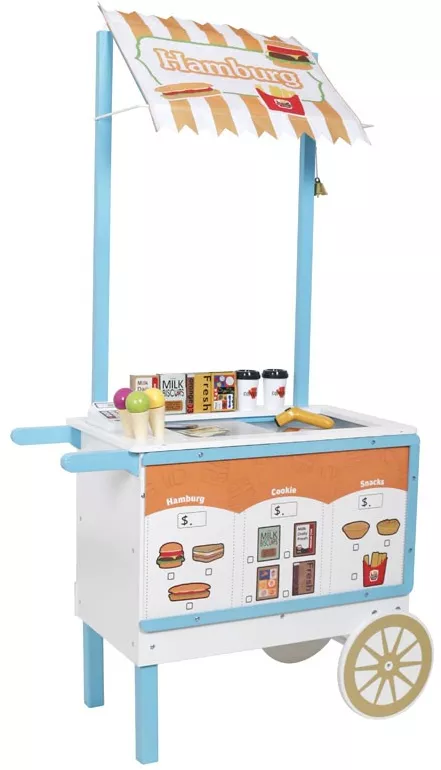 Toneta pe roti pentru inghetata 2 sertare accesorii incluse roti mobile ...