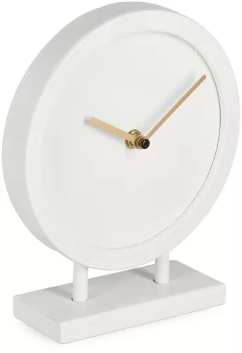 Ceas masa alb auriu Jeremie 18x6x21.5 cm 0182477 - cel.ro