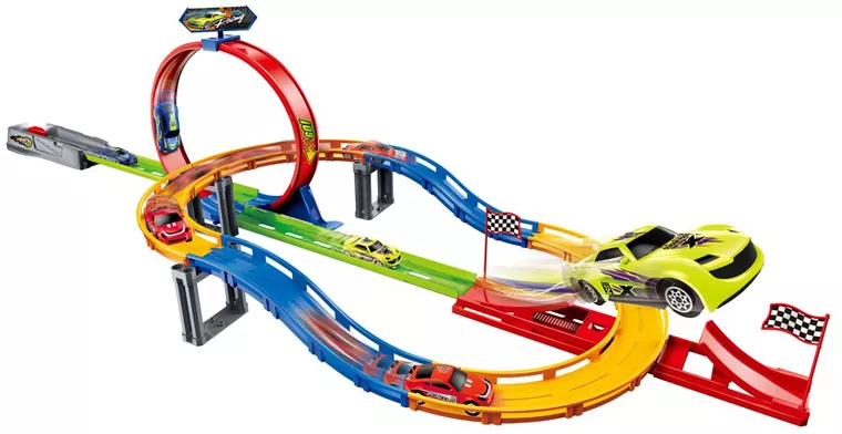 Pista cu 4 masinute cu rotire 360 grade