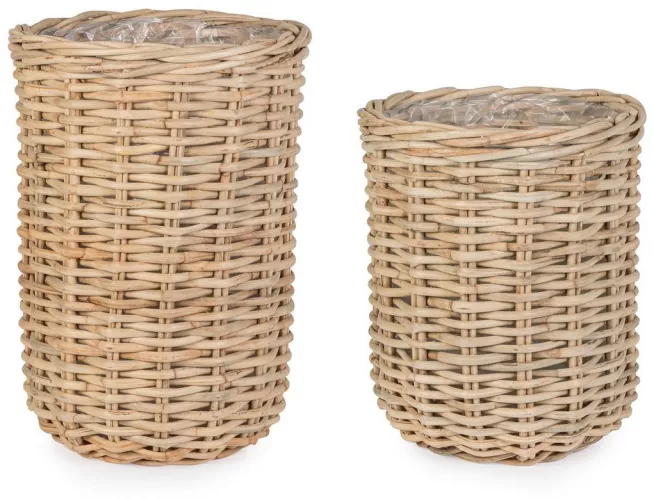 Set 2 cosuri ratan natur Jefri 50x65 cm 65x80 cm 0380936 - cel.ro