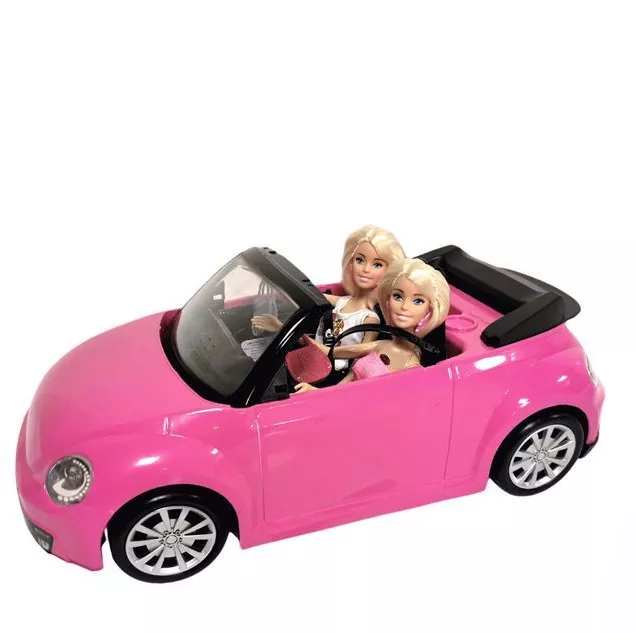 Set 2 x papusi vorbitoare si masina decapotabila 3 piese 46x22x23 cm 3 ...