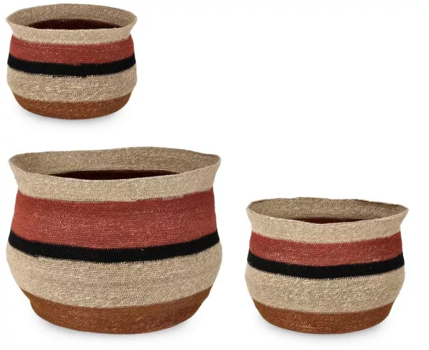Set 3 cosuri iarba mare multicolora Waylon 25x20 cm 30x25 cm 39x34 cm ...