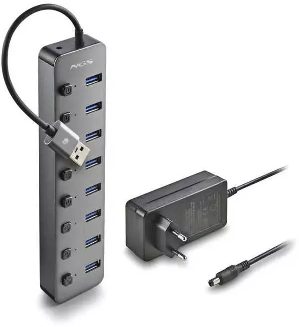 HUB USB 3.0 NGS iHub8 cu 8 porturi si alimentator HUB-IHUB8-NGS IHUB8 ...