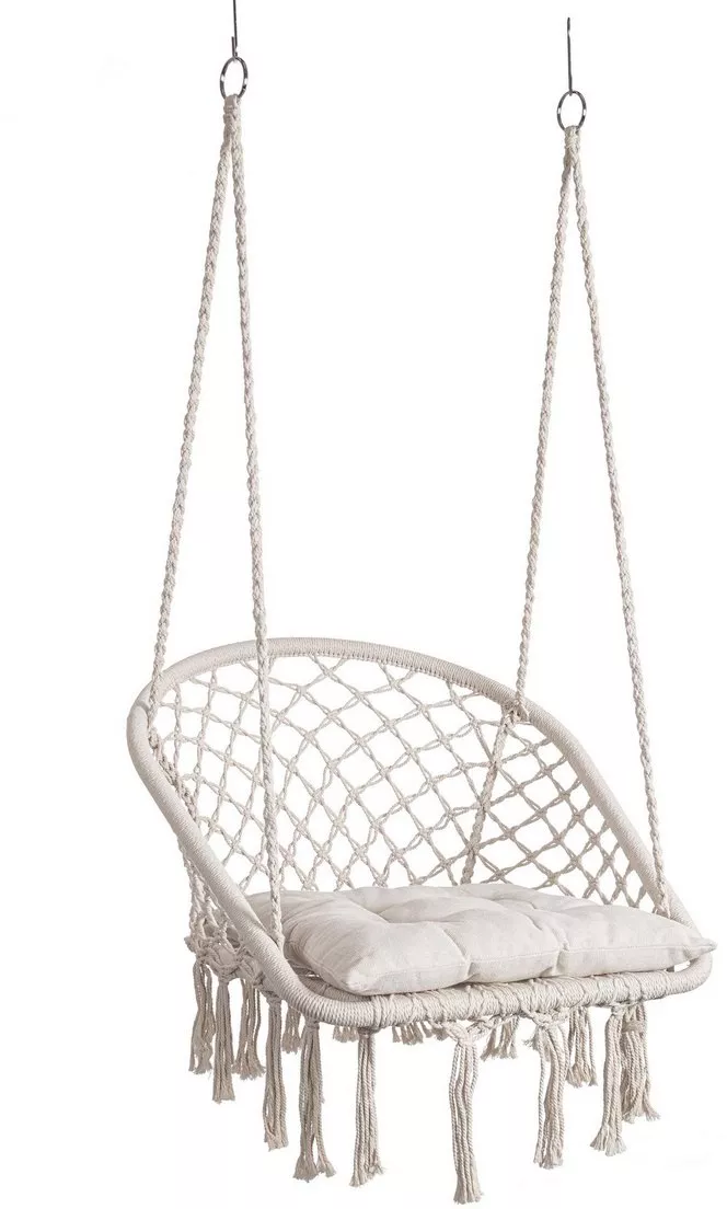 Set 2 hamace bumbac alb Javier 88x69x130 cm 0792199 - cel.ro