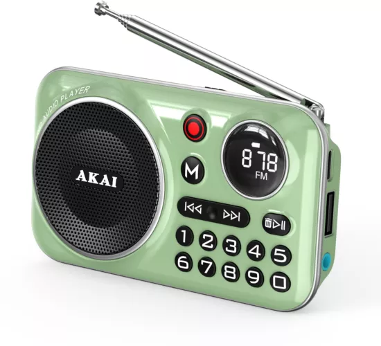 Radio portabil Akai APR-500 Usb Verde apr-500 - cel.ro