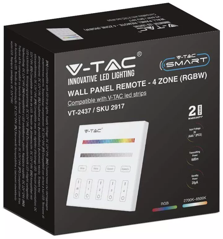 Controller banda led rgb + alb 4 zone wi-fi - alb SKU-2917 - cel.ro