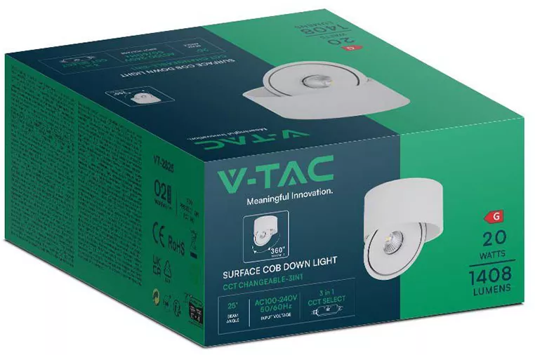 Corp led spot cob 20w 3in1 - alb SKU-23155 - cel.ro