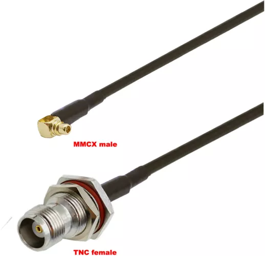 Cablu adaptor RF pigtail MMCX male TNC female 50cm pentru conectare ...