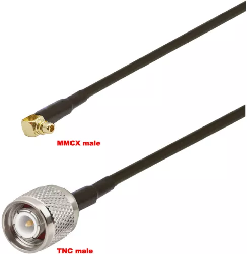 Cablu adaptor RF pigtail MMCX male TNC male 30cm pentru conectare modem ...