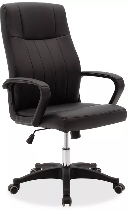 Scaun Directorial Piele Ecologica Roger Negru 090-000012 - cel.ro