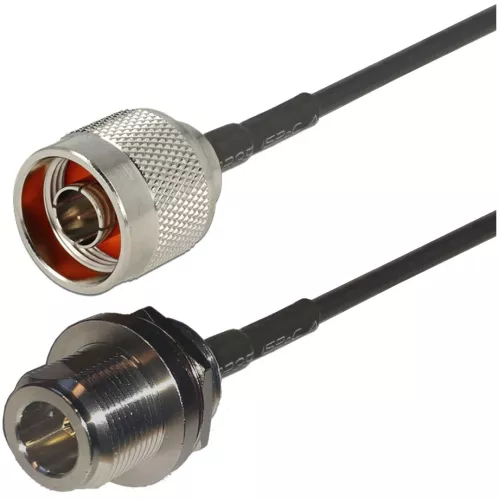 Cablu coaxial RF pigtail N female N male 30cm pentru prelungire cablu ...