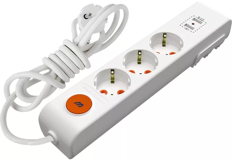 Prelungitor Mutlusan cu intrerupator si led 2 x USB 2 m 3 prize 77277 ...