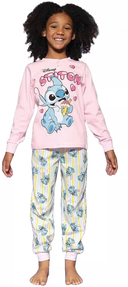 Pijamale copii Disney Stitch DY50L0742 7-8 ani Roz 122-128 CM gyl1 ...