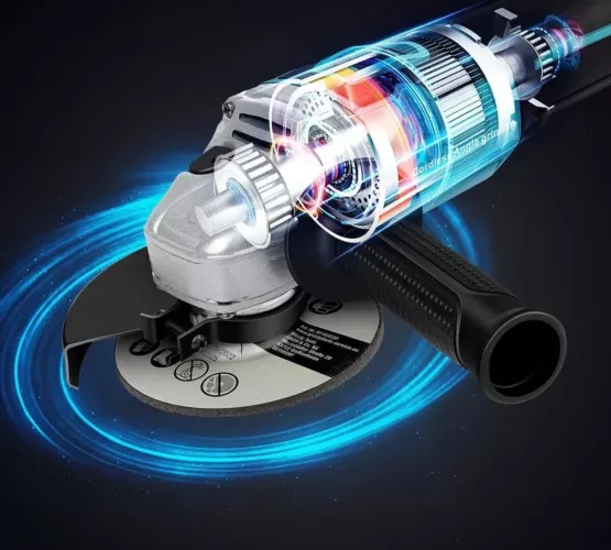 Polizor unghiular fara fir motor fara perii 4 viteze reglabile albastru ...