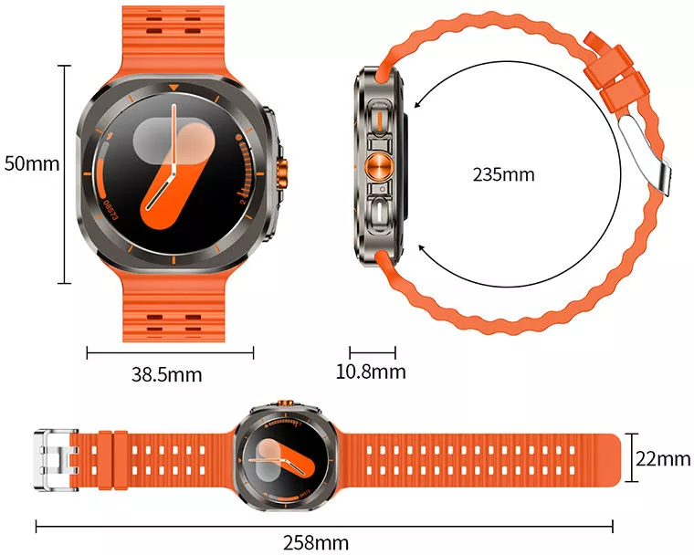 Ceas Smartwatch Z7 Ultra Fitness Compatibil cu IOS si Android Rezistent ...
