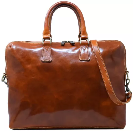 Geanta laptop din piele naturala miere LS165C LS165C - cel.ro