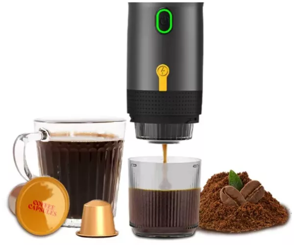 Espressor Portabil 3IN1 Fara Fir Compatibil cu Cafea Macinata Capsule ...