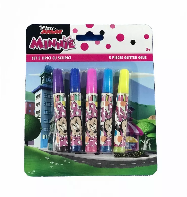Set 5 Lipici Glitter Minnie Mouse MNM00102 - cel.ro