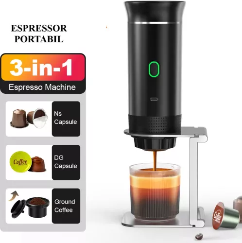 Aparat de cafea espressor portabil electric 3 in 1 Capsula si Paduri KF ...