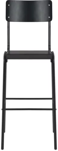 Scaune De Bar 2 Buc. Negru Placaj Solid Otel 8718475741671 - cel.ro