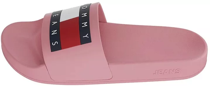 Slapi dama Tommy Jeans cu logo supradimensionat Roz 37 EU gqat ...