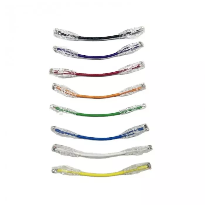 Cablu CAT Slim UTP 6A 4PR/28AWG Pure Cooper Patchcord 4 inch 10 cm ...