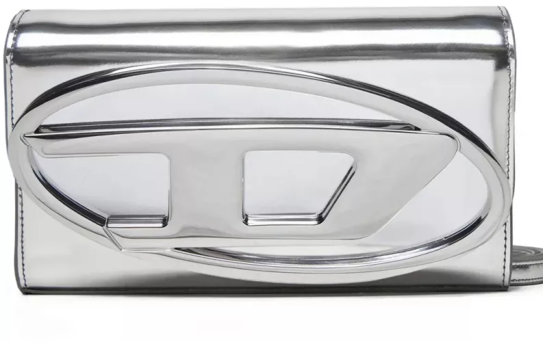 Geanta dama Diesel maxilog monocromatic Argintiu 19.5 x 11.5 x 4.5 cm ...