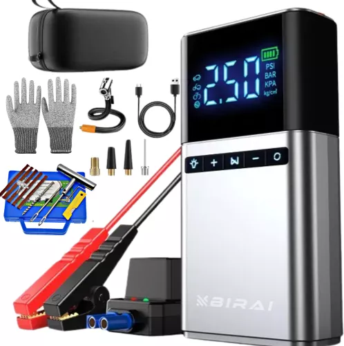 Starter Baterie Auto 12V BIRAI Portabil Multifunctional 4 in 1 12000 ...