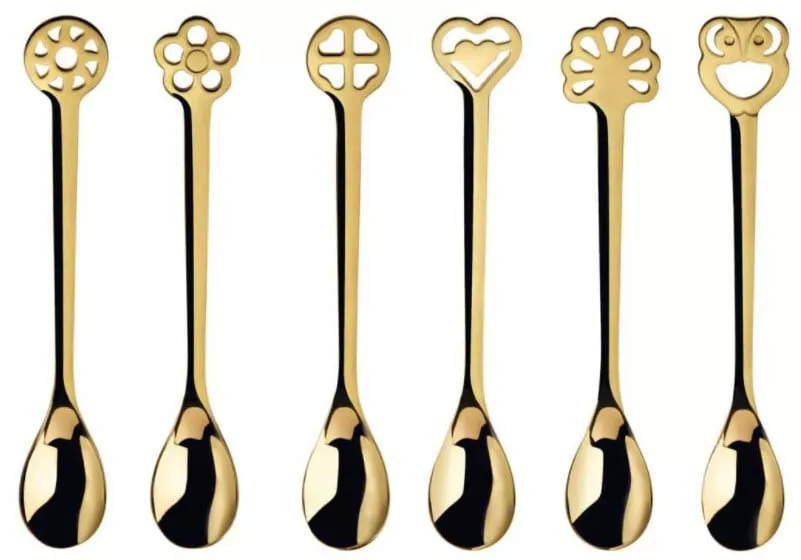 Set 6 lingurite pentru cafea Casa Bugatti - Portafortuna auriu ab30 ...