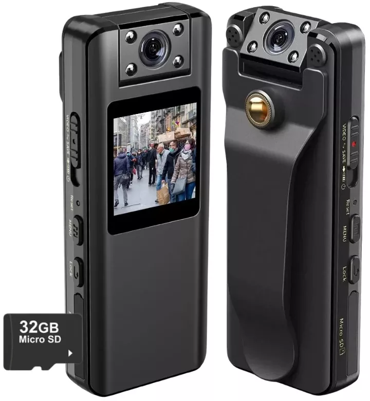 Body camera corporala iUni A22 32GB Reportofon Night Vision Lentila ...