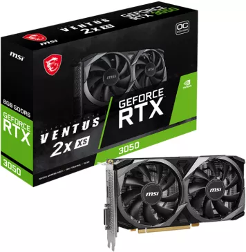 Placa video MSI nVidia GeForce RTX 3050 VENTUS 2X XS OC 8GB GDDR6 128bit - cel.ro