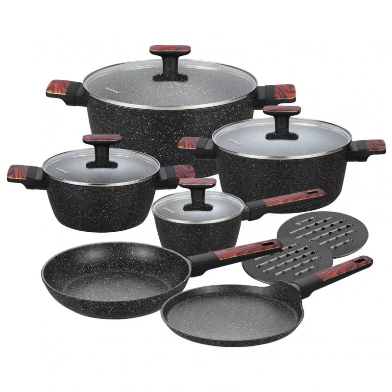 Klausberg KB 7831 Set oale si tigaie 12 buc fonta finisaj marmura ...