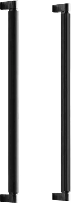 Set manere spatiale double Brooklyn Big finisaj negru periat L 466 mm