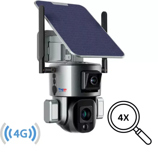 Camera Supraveghere Exterior Solara 4G 4K Ultra HD Dual Camera 4MP+4MP ...