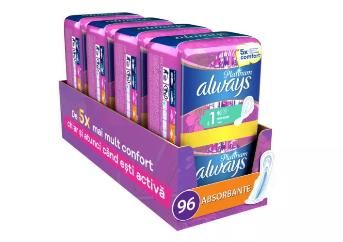 Absorbante Always Platinum Normal 96 buc always96buc - cel.ro