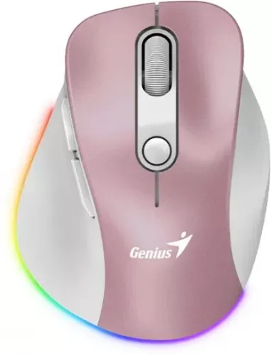 Mouse Optic Genius Ergo 9000S Pro USB Wireless/Bluetooth White-Pink ...