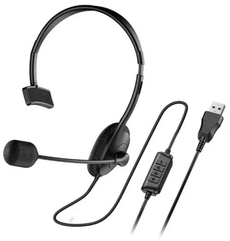 Casca cu microfon Genius HS-100U USB-A Black 31710027400 - cel.ro