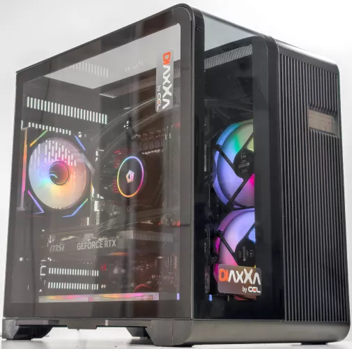 Carcasa acvariu 1stPLAYER Gaming RT5-Bk afisaj digital aRGB Cube Tower fara