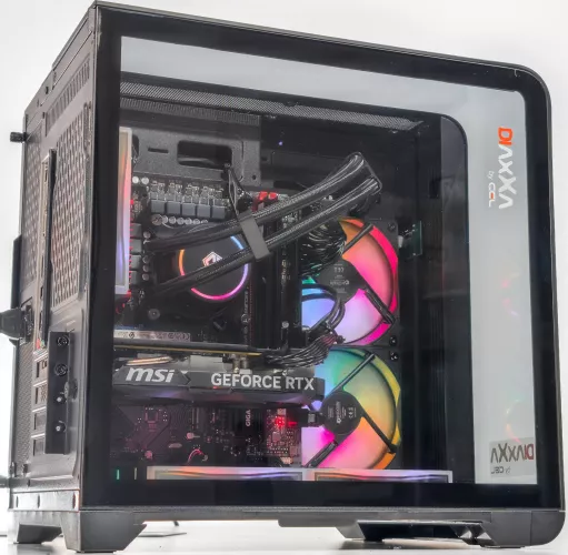 Carcasa acvariu 1stPLAYER Gaming RT5-Bk afisaj digital aRGB Cube Tower fara