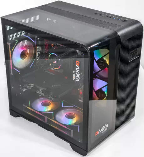 Carcasa acvariu 1stPLAYER Gaming RT5-Bk afisaj digital aRGB Cube Tower fara