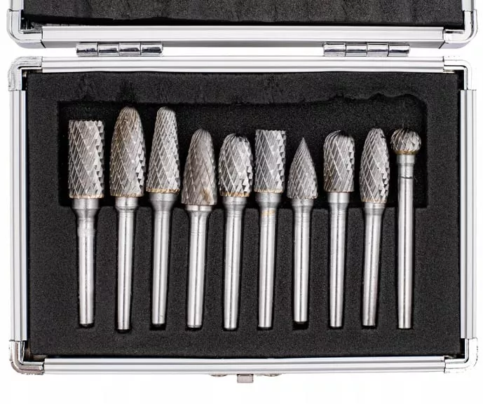 Set freze carbura de metal Tungsten Wolfram 10piese HSS V05041 1nez ...