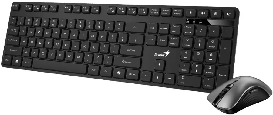 KIT wireless GENIUS tastatura wireless 104 taste slim + mouse wireless ...