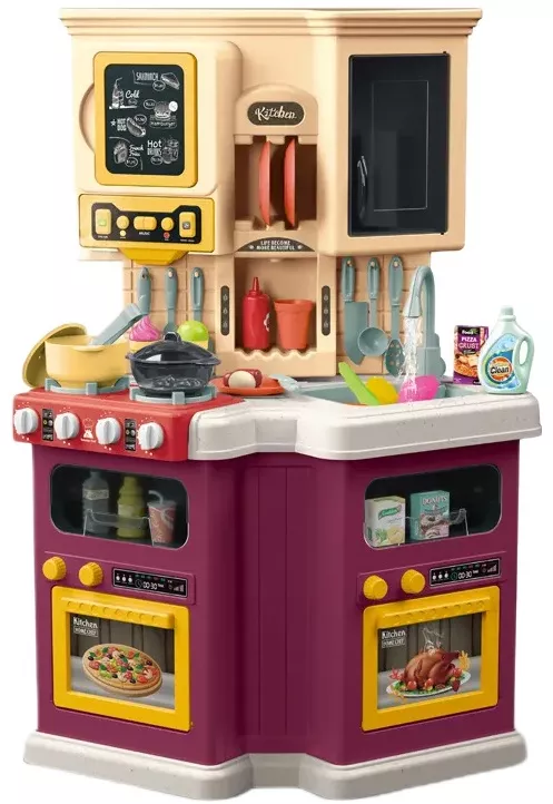 Bucatarie pentru copii WePro Store circuit de apa real cuptor si plita sunete - cel.ro