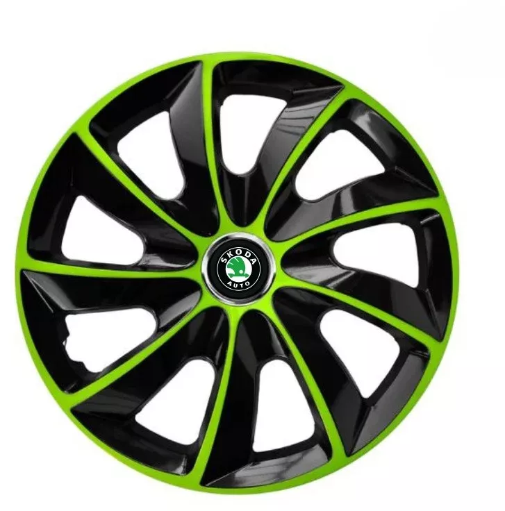 Set 4 capace roti Extra Stig Green R15 pentru gama auto Skoda uk95 ...